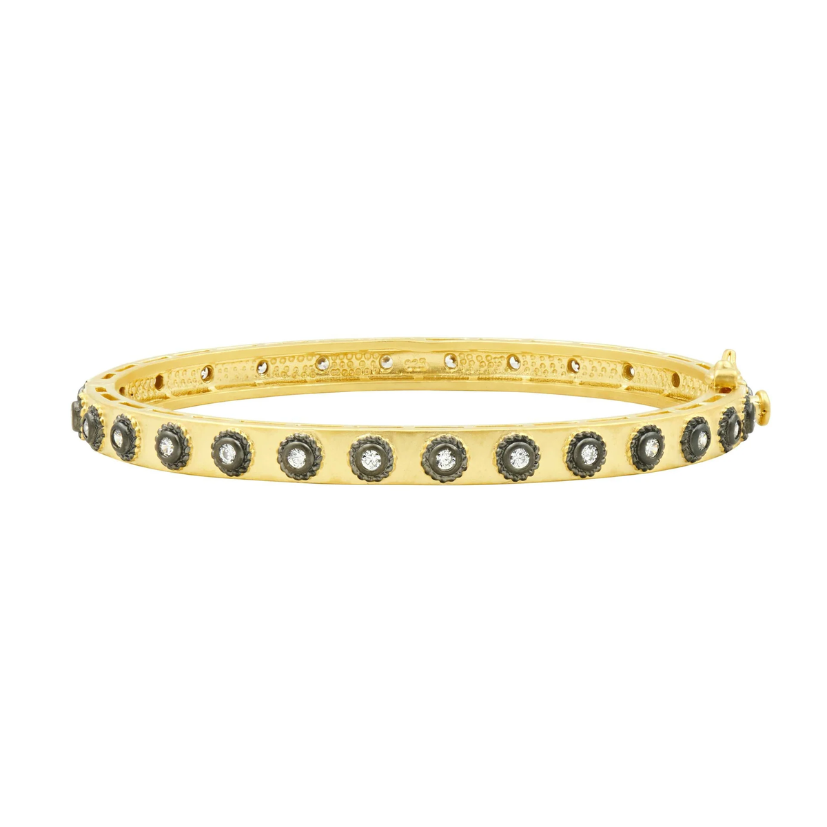 Freida Rothman Signature Studded Eternity Hinged Bangle – Diamond Vault ...