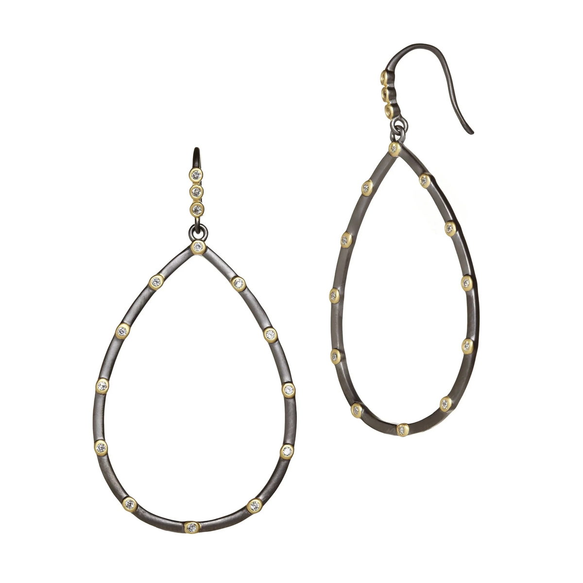 Freida Rothman Signature The Best Everyday Bezel Tear Drop Earring ...