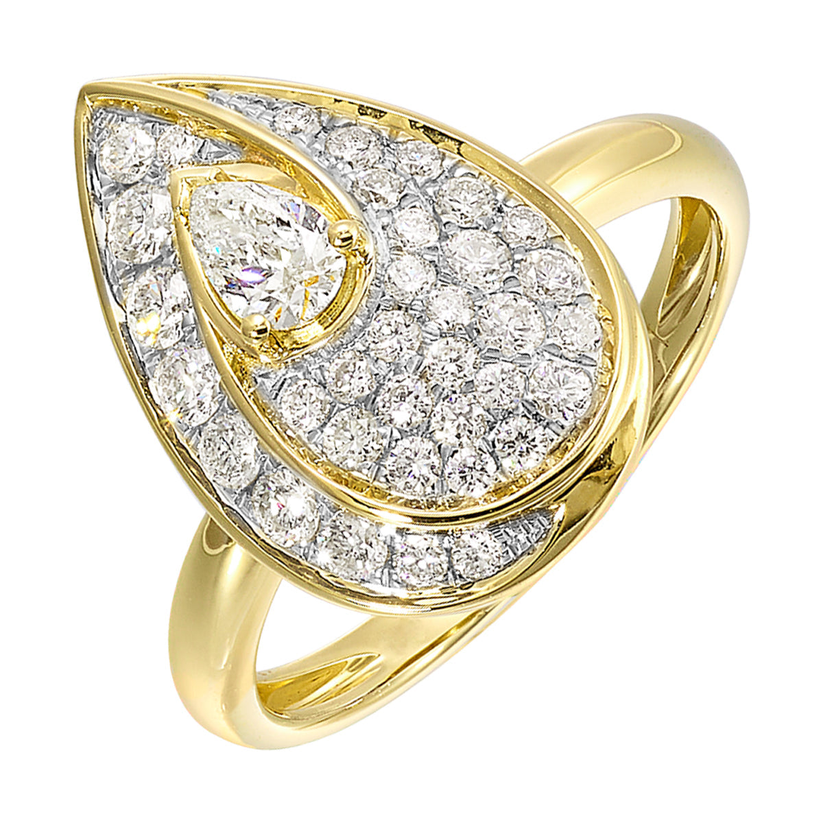14Kt Yellow Gold Diamond 3/4Ctw Ring – Diamond Vault of Troy