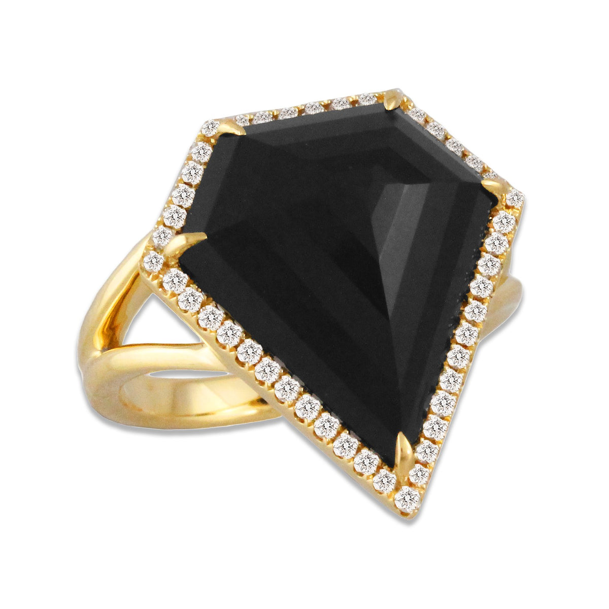 18K Yellow Gold Diamond Ring | Doves Jewelry | Diamond Vault of Troy